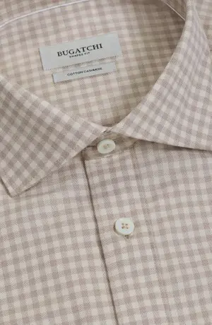 Bugatchi Axel Shaped Fit Check Button Up Shirt