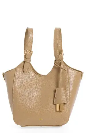 Jw Pei Ines Padlock Faux Leather Tote - Gray Beige