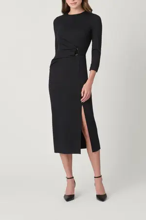 Shoshanna Hardware Ponte Cara Dress - Jet