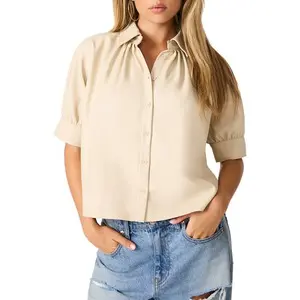 Steve Madden Anders Boxy Shirt - Bone