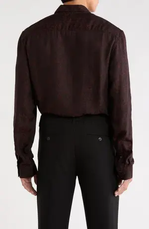 John Varvatos Rodney Long Sleeved Button Up Shirt - Chocolate