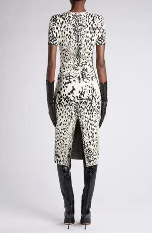 TOM FORD Lynx Jacquard Midi Dress
