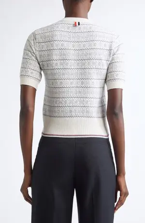 Thom Browne Snowflake Fair Isle Jersey T-shirt