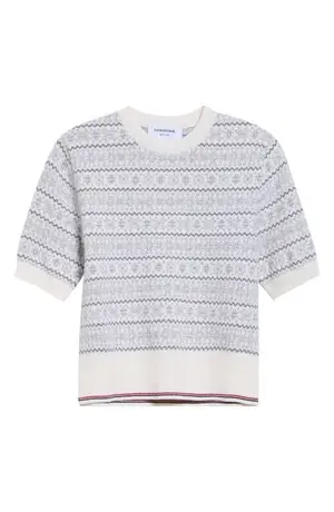 Thom Browne Snowflake Fair Isle Jersey T-shirt