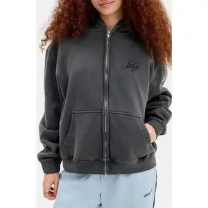 IETS FRANS Script Full Zip Hoodie Grey