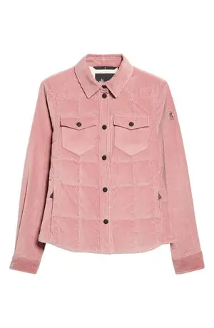 Moncler Nangy Corduroy Down Shirt Jacket - Rosette