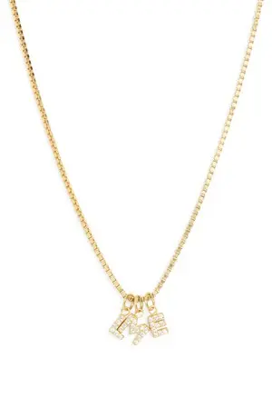 THE SIS KISS Custom Mini Initial Charm Necklace - Gold