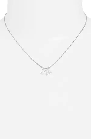 THE SIS KISS Custom Mini Initial Charm Necklace - Silver