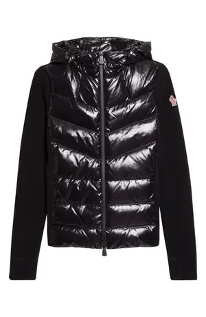 Moncler Mixed Media Down Jacket - Black