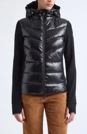 Moncler Mixed Media Down Jacket - Black