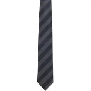 BOSS Striped Silk Tie - Dark Blue