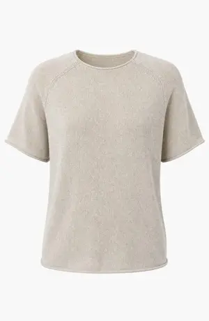 MODENAIRE Short Sleeve Raglan Knit Sweater