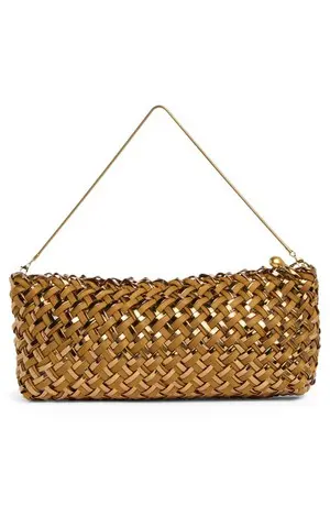 NAGHEDI Gala Double Weave Metallic Clutch