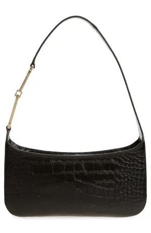 TOM FORD Small Arc Croc Embossed Leather Shoulder Bag