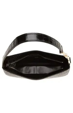 TOM FORD Small Arc Croc Embossed Leather Shoulder Bag