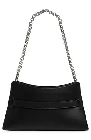 Alexander McQueen Mini Locke Leather Shoulder Bag - Black/silver
