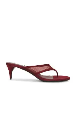 Alaïa Infra Sandal In Burgundy - Bordeaux