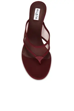 Alaïa Infra Sandal In Burgundy - Bordeaux