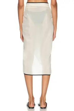 Donni. The Silk Cotton Sheer Pareo In Cream