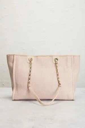 Chanel Small Deauville Tote Bag In Blush
