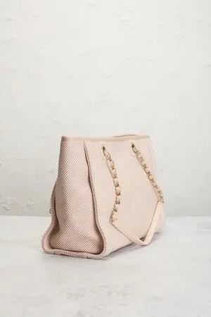 Chanel Small Deauville Tote Bag In Blush