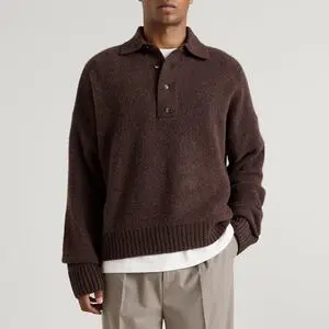 DANIEL SIMMONS Long Sleeve Knit Polo