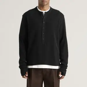 DANIEL SIMMONS Long Button Henley