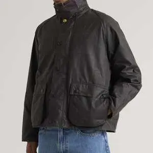 Barbour X Paul Smith Transport Windowpane Wax Jacket