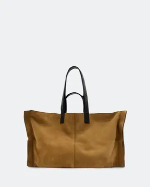 ALLSAINTS Lutece Reversible Suede Tote Bag - Brown