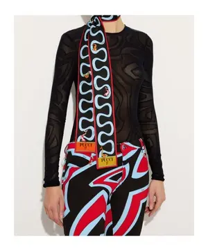 Emilio Pucci Mixed Print Silk Bandeau