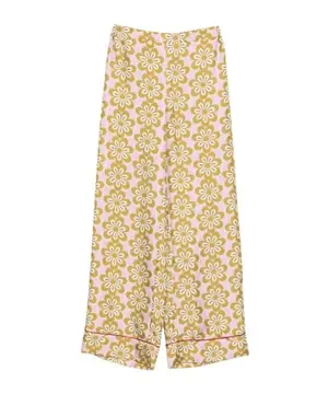 La DoubleJ Floral-print Silk Trousers