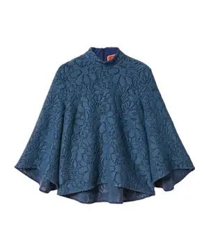 La DoubleJ Floral-pattern Lace Blouse