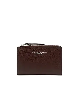 GIANNI CHIARINI Bubble Zip-up Wallet - Espresso