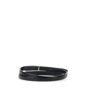 TOM FORD Textured Double-wrap Belt - Black