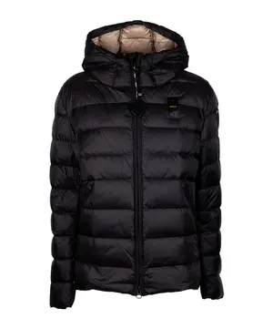 BLAUER. Quilted Hooded Jacket - Black