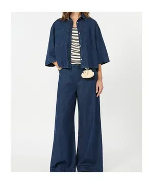 Max Mara Zannata Short-sleeved Denim Shirt - No