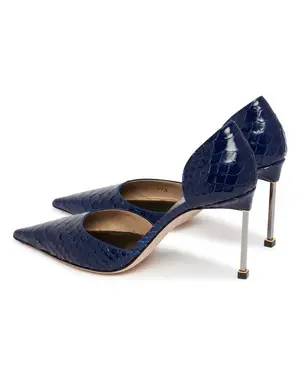 TOM FORD Dorsay Embossed Pointed Toe Pumps