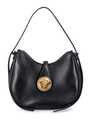 Versace Leather Medallion Shoulder Bag