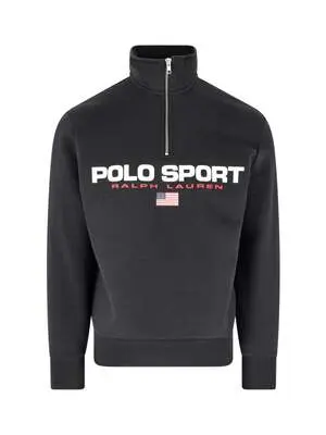 Polo Ralph Lauren Half-zip Pullover Sweatshirt - Black