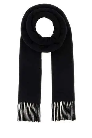 AMI Paris Wool Scarf 180 Cm X 25 Cm - Black