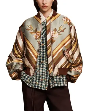 ALEMAIS La Rosa Jacquard Bomber Jacket