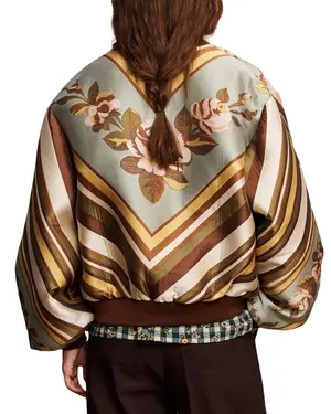 ALEMAIS La Rosa Jacquard Bomber Jacket