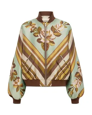 ALEMAIS La Rosa Jacquard Bomber Jacket