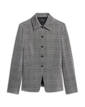 Theory Button Front Cutaway Blazer