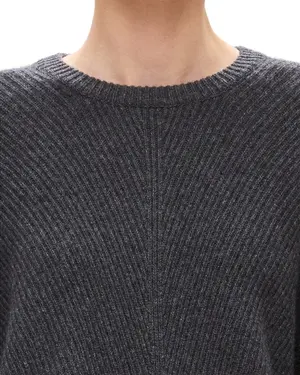 Theory Cashmere Crewneck Sweater - Charcoal