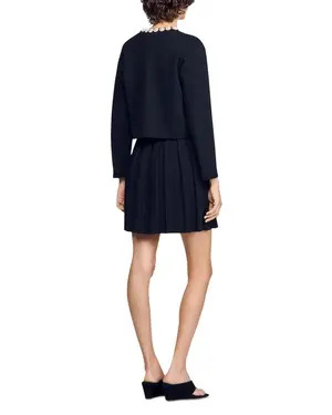 Sandro Aubrey Embellished Cropped Cardigan