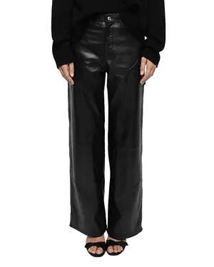 Zadig&Voltaire Perya Leather Wide Pants