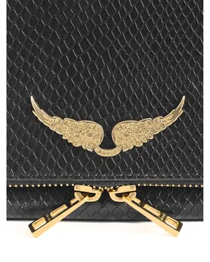 Zadig&Voltaire Rock Soft Wild Embossed Leather Clutch
