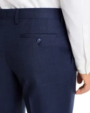 John Varvatos Slim Fit Windowpane Virgin Wool Suit Pants