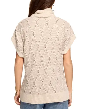 Ramy Brook Blair Short Sleeve Turtleneck Sweater